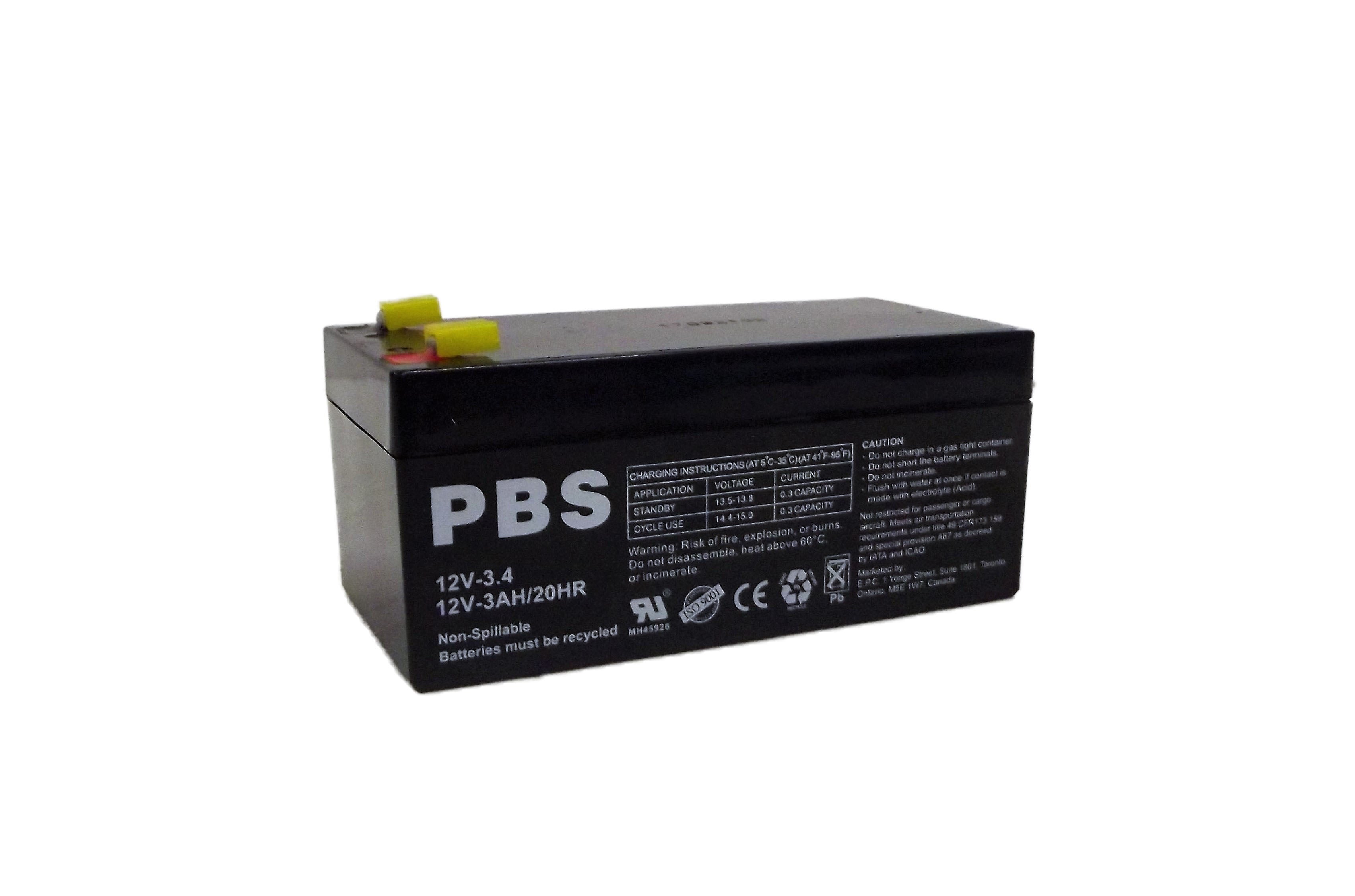 PBS 12 Volt 3AH AGM Battery – Pro Battery Shops